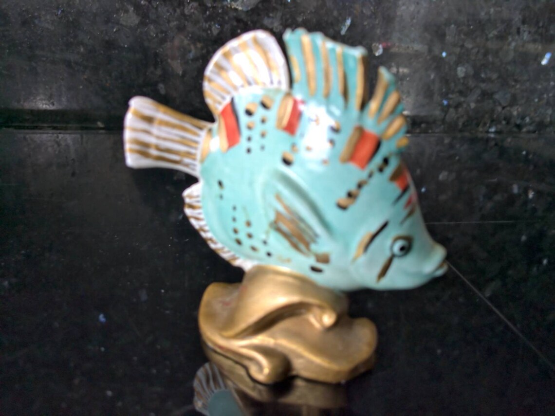 Two Rare Vintage Wessel Germany Fish Figurines. Handpainted - Etsy