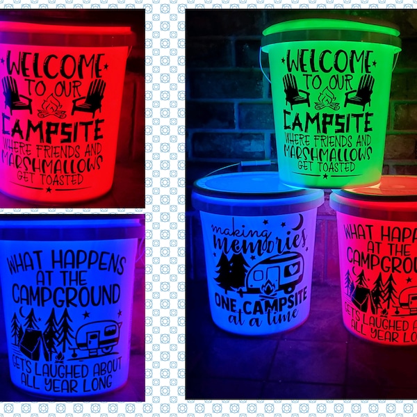 Light up Camp Bucket - Etsy