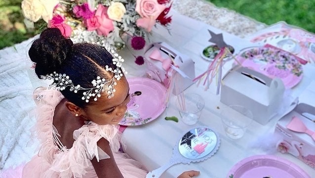 African American Black Princess Girl Large Party Plates Princess Party ...