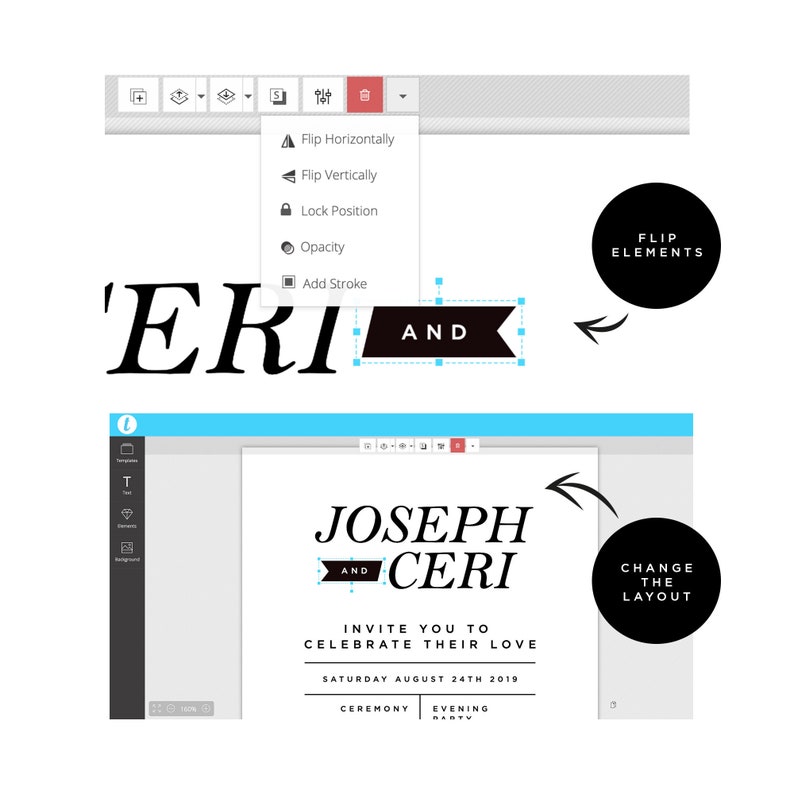 Printable DIY Wedding Invites Use a Gorgeous Digital | Etsy