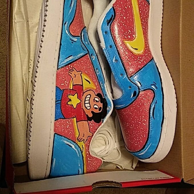 Custom "steven Universe" Mens Size 10.5 Nike Ebernon Low Basketball ...