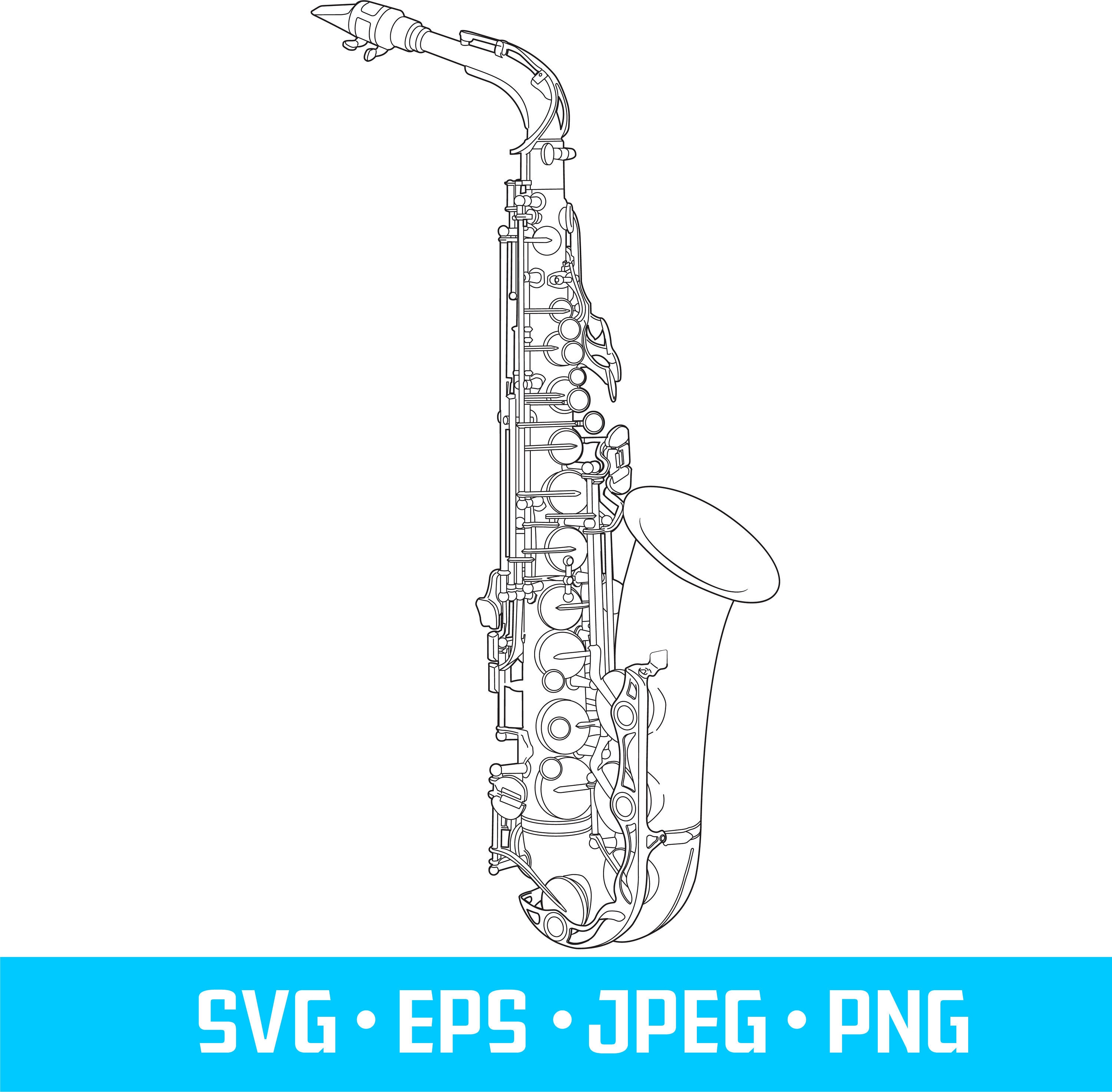How To Draw A Saxophone