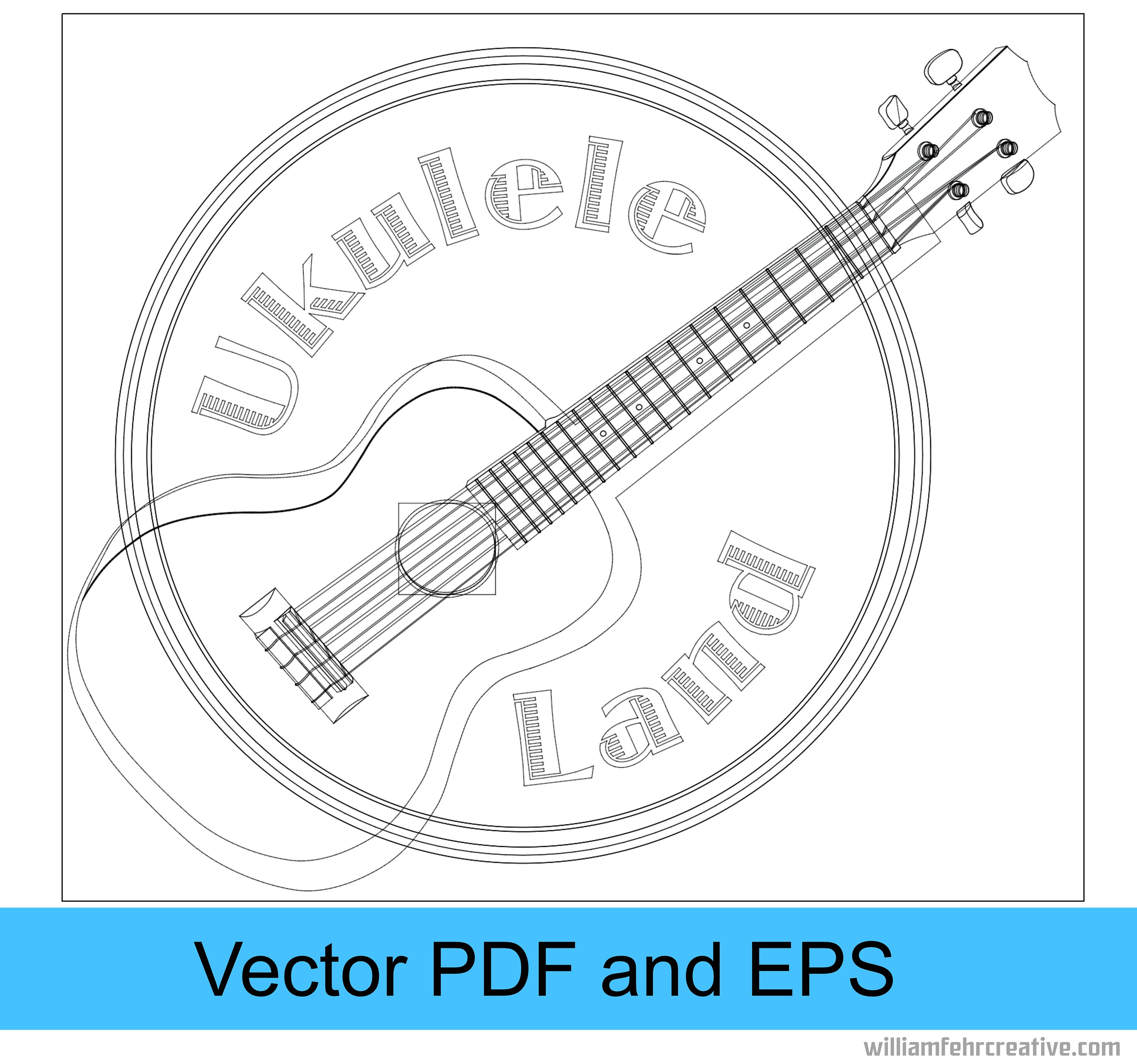 Ukulele Land Illustration - Etsy