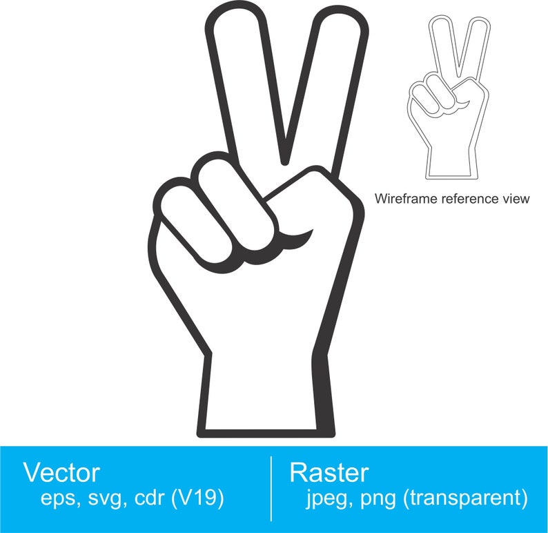 Peace Sign Vector - Etsy