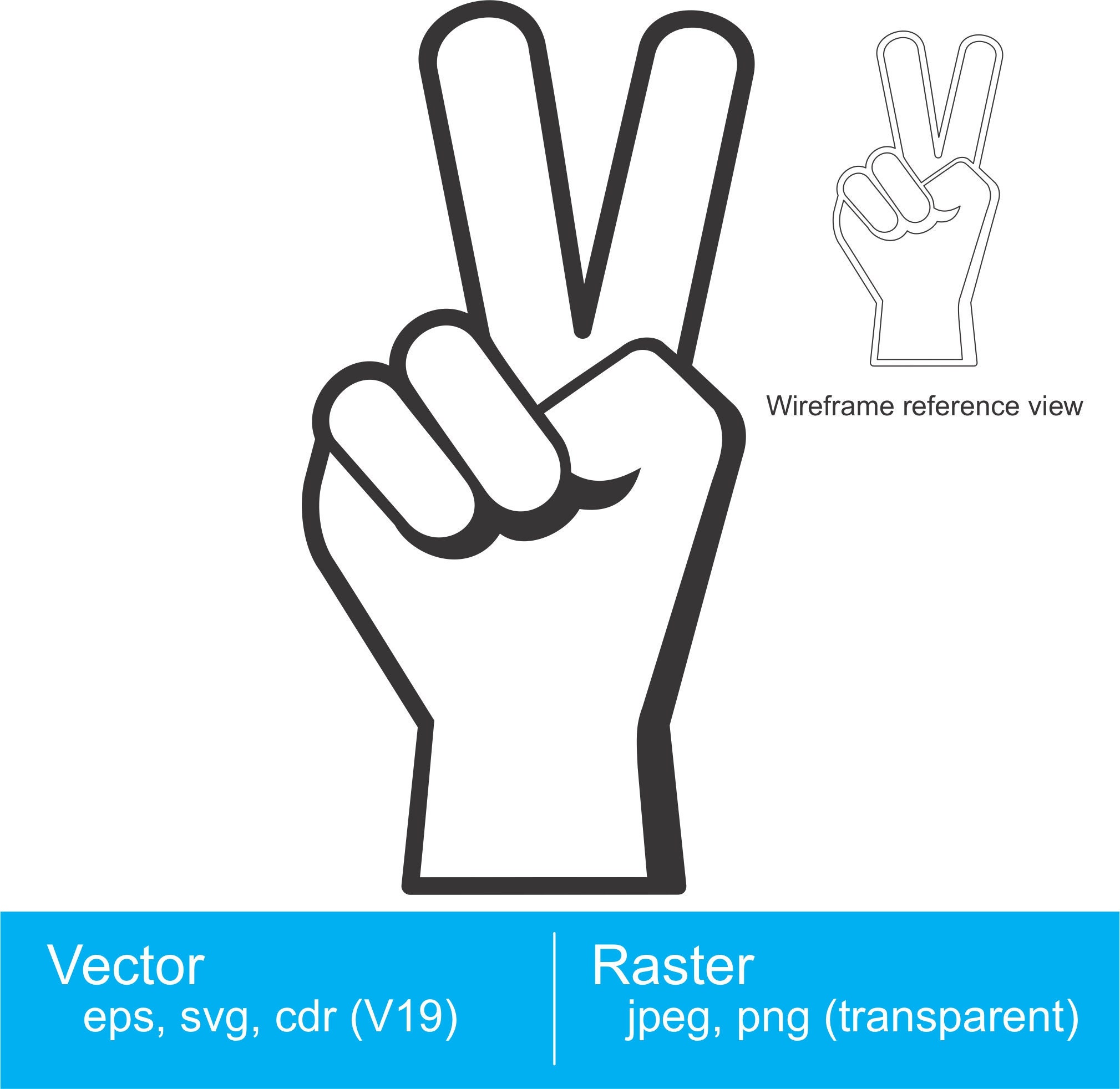 Peace Sign Vector - Etsy