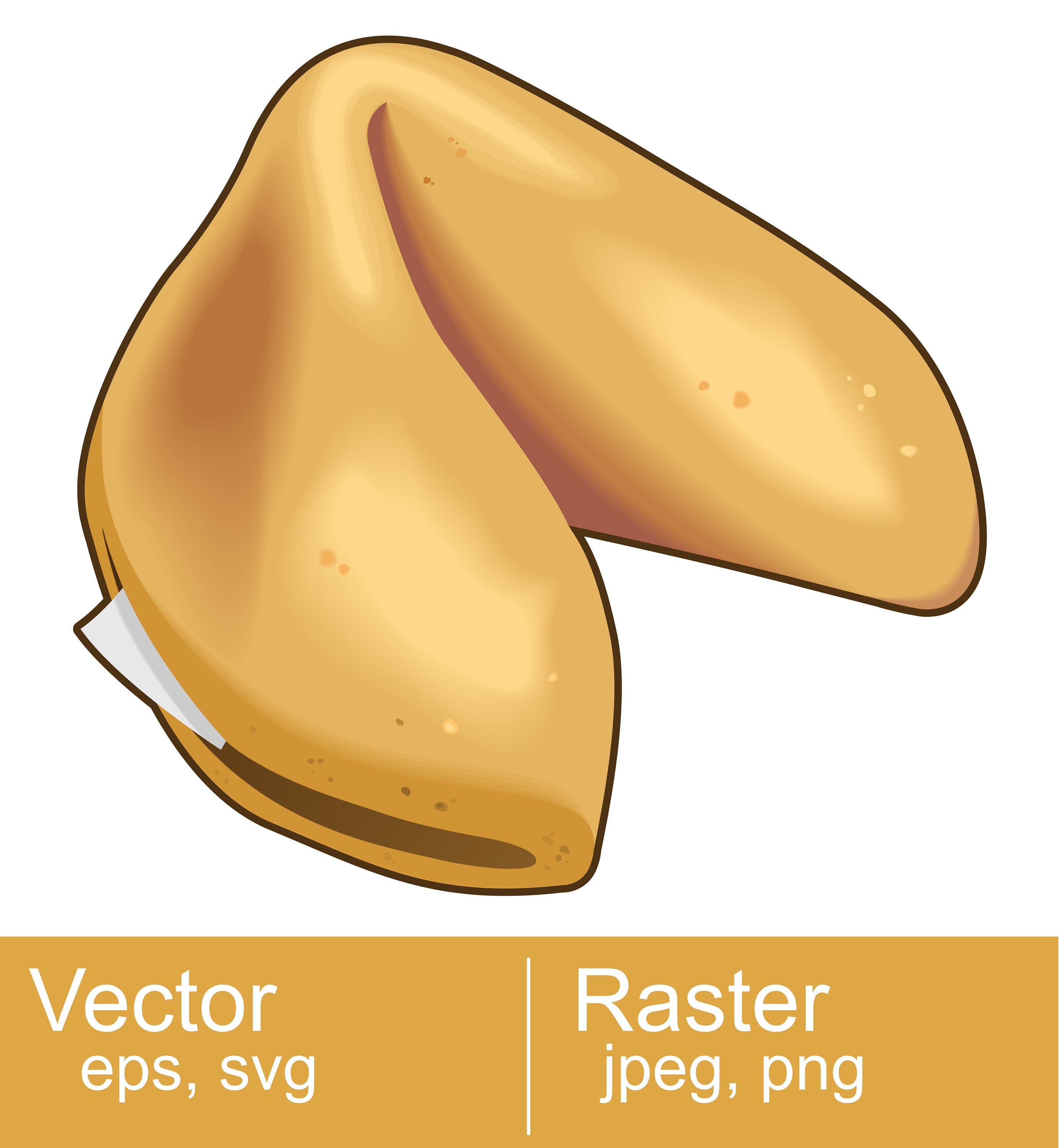 Fortune Cookie Digital Illustration - Etsy