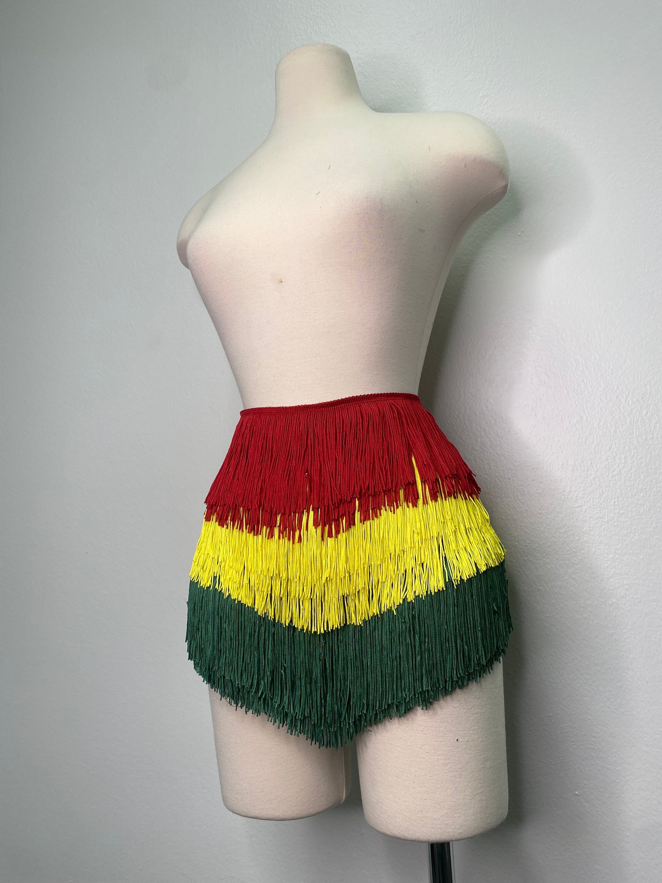 Rasta Fringe Shorts, Rasta Shorts, Fringe Shorts - Etsy