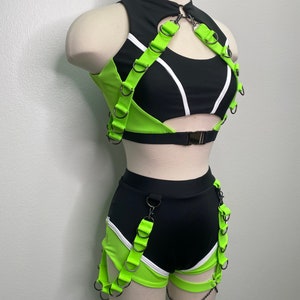 Rave Harness Set, Rave Set, Neon Rave Set, Harness, Rave Outfit, Gear ...