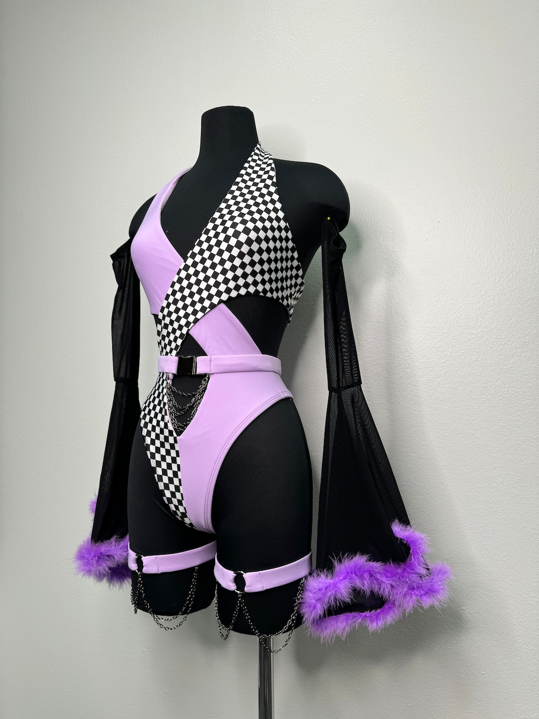 Electric Rave Outfit, Lilac Rave Outfit, Festival Outfit, Rave Outfit ...