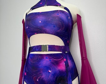 CELESTIAL CUTIE Bodysuit Flare Sleeves Rave Outfit Womens Rave Festival ...
