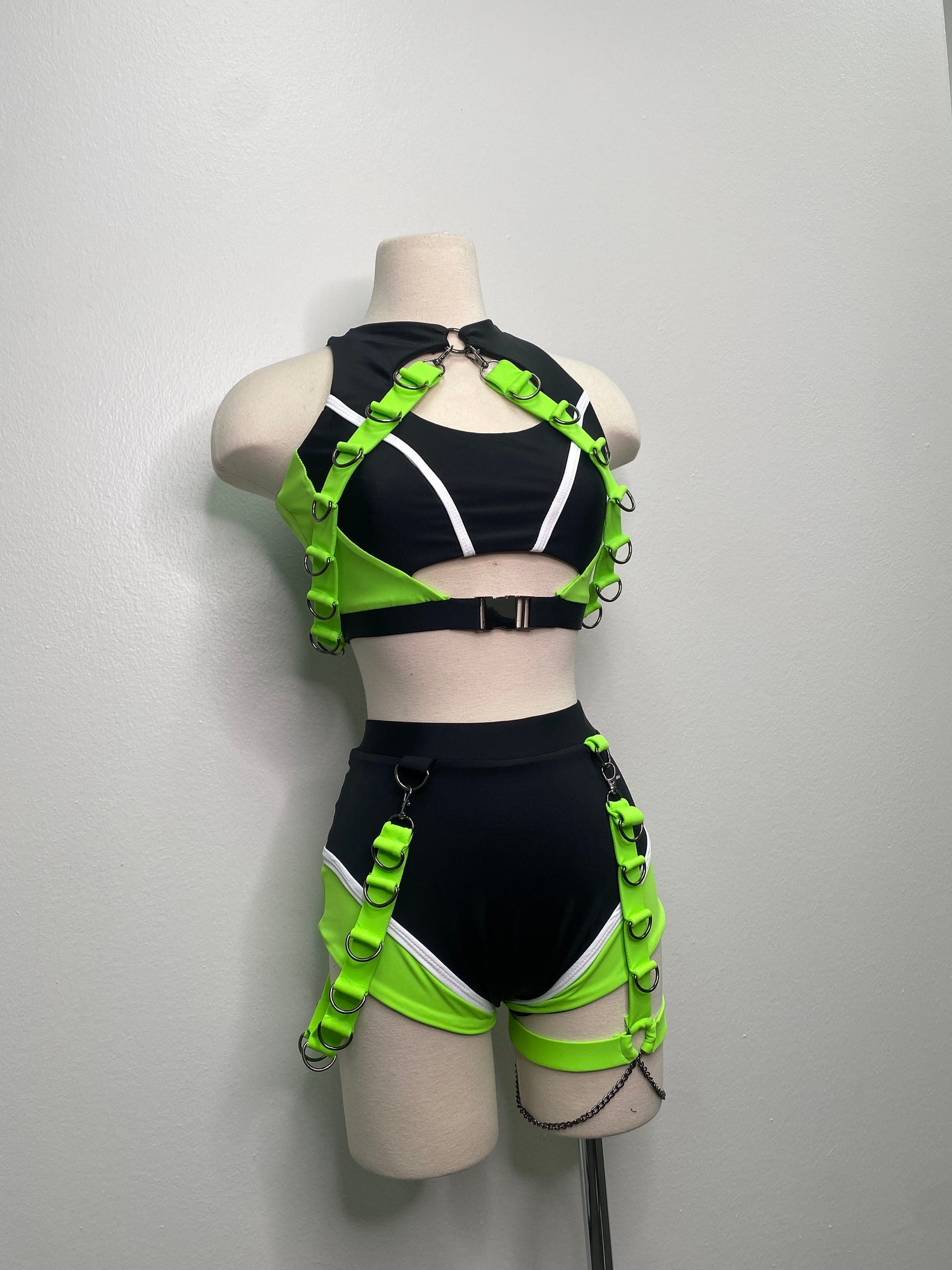 Rave Harness Set, Rave Set, Neon Rave Set, Harness, Rave Outfit, Gear ...