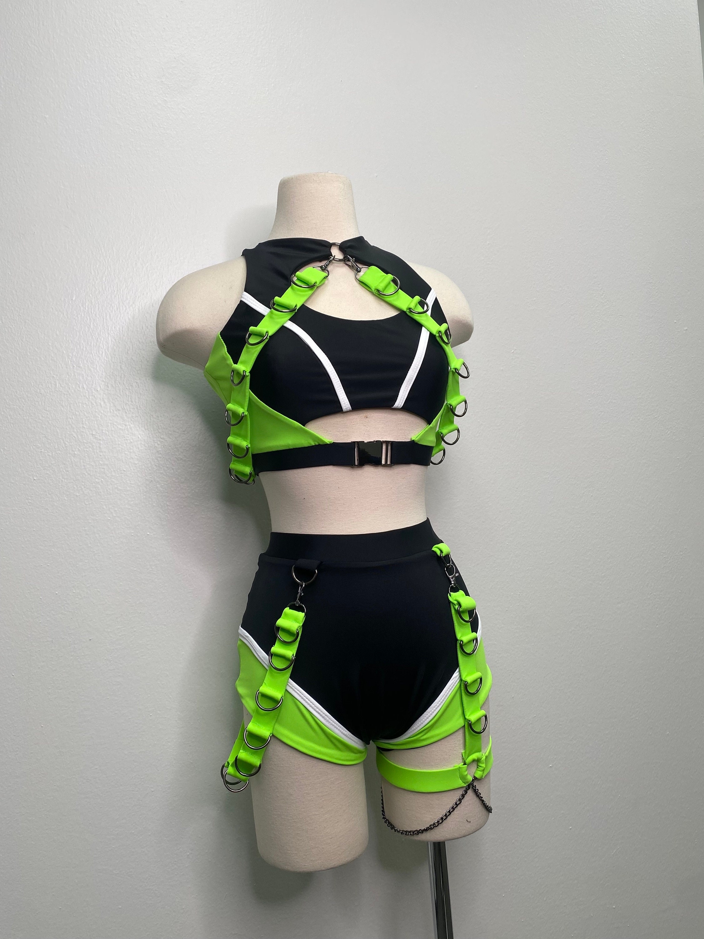 Rave Harness Set, Rave Set, Neon Rave Set, Harness, Rave Outfit, WWE ...