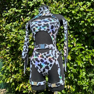 Rodeo Rave Set, Cow Print Rave Outfit, Cowgirl Rave Outfit, Cowprint ...