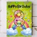Birthday Greeting Card With Envelope - 8 Years Old - Printable - Floral ...