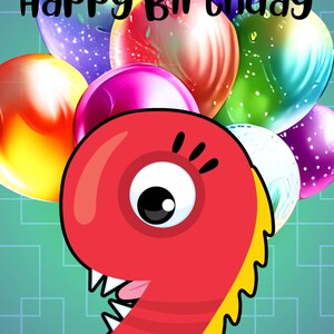 Birthday Greeting Card With Envelope - 9 Years Old - Printable ...