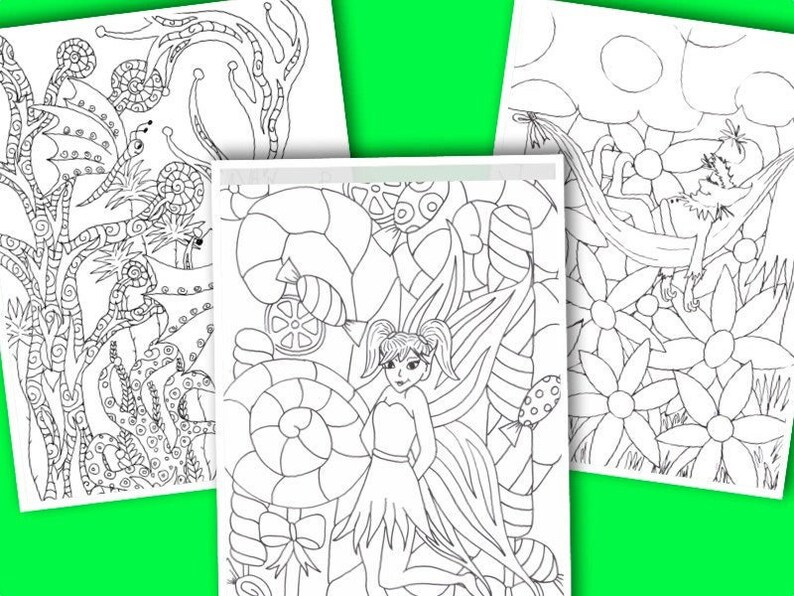 15 Printable Colouring in Pages Elves Elf Fairy Pixie Treehouse Kids ...