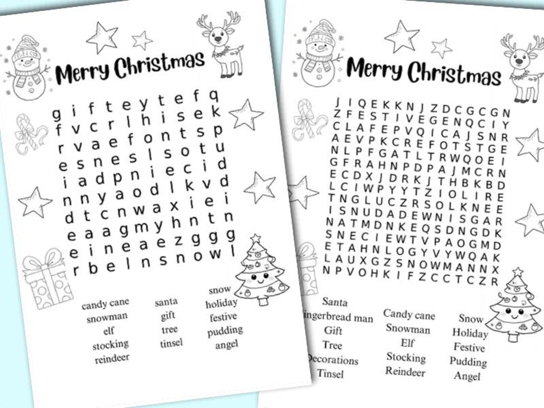 Printable Christmas Colouring in Word Search / Find a Word Activity ...
