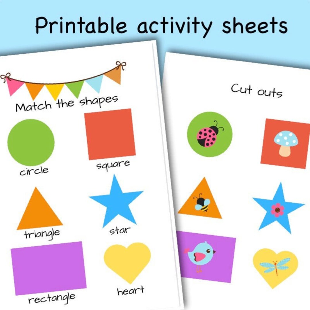 Printable Woodland Animal Activity Sheets - Match the Shapes ...