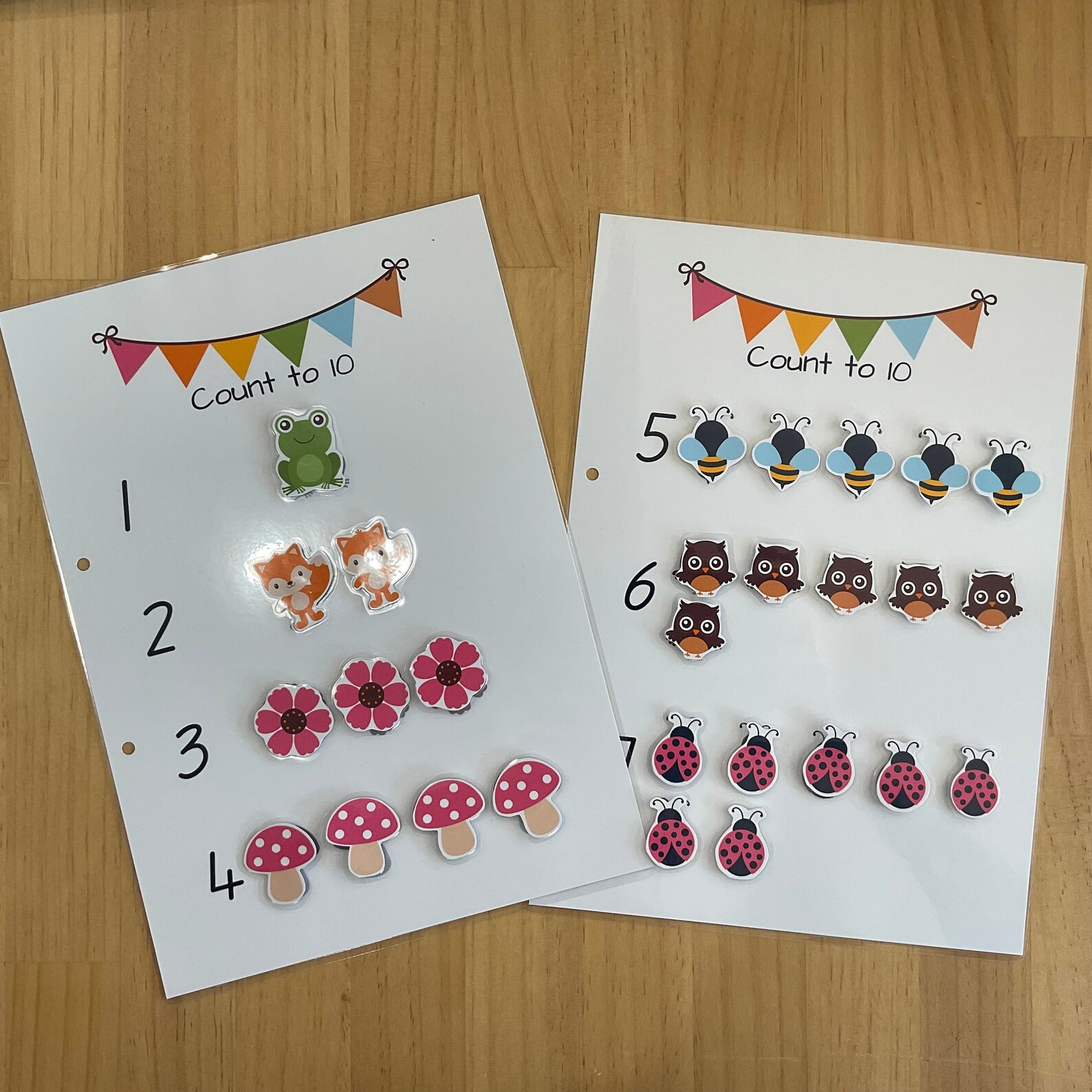 Printable Woodland Animal Activity Sheets Count to 10, Educational Game ...