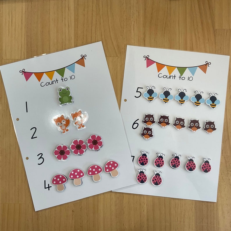 Printable Woodland Animal Activity Sheets Count to 10, Educational Game ...