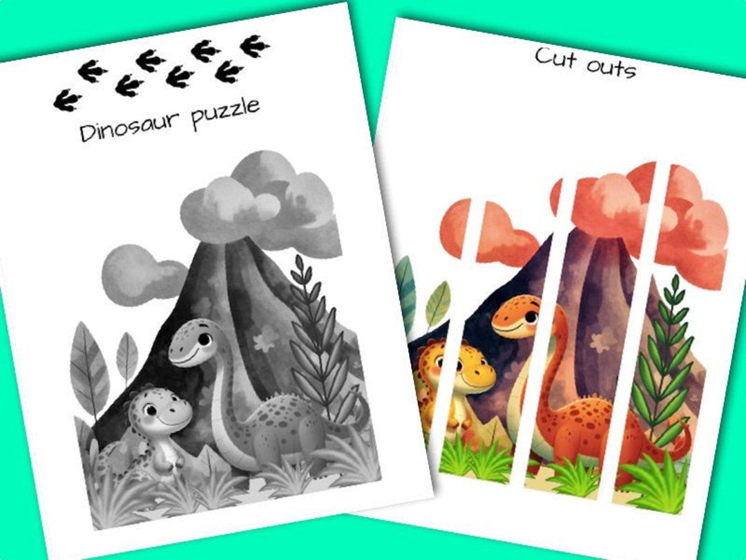 Printable Dinosaur Activity Sheets Dinosaur Puzzle Educational Game ...