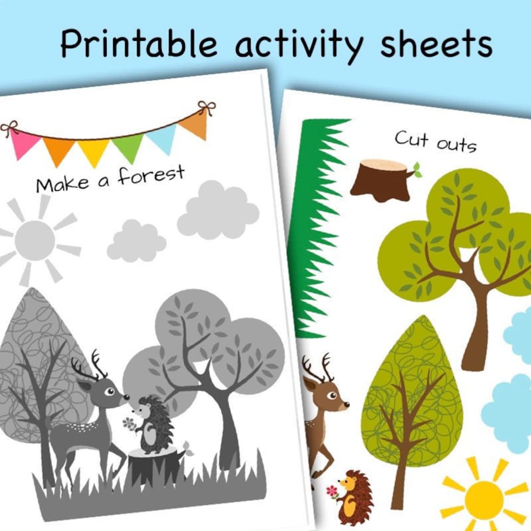 Printable Woodland Animal Activity Sheets - Forest Puzzle Educational ...