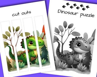 Printable Dinosaur Activity Sheet Dinosaur Puzzle Educational Game Home ...
