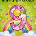 Birthday Greeting Card With Envelope - 9 Years Old - Printable - Floral ...