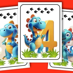 Printable Dinosaur Numbers Matching Game -puzzle Educational Home ...