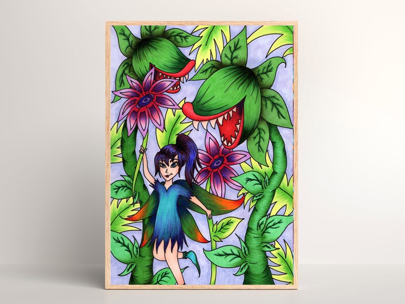 Printable Kids Wall Art Pixie Fairy Garden Artwork Poster Print ...