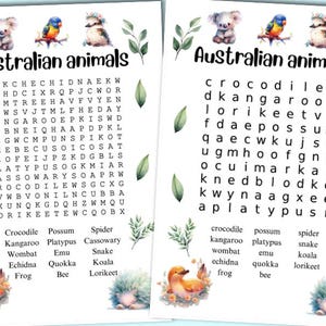 Printable Australian Animals Bundle - 13 Activities - Colouring In ...