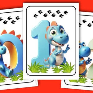 Printable Dinosaur Numbers Matching Game -puzzle Educational Home ...