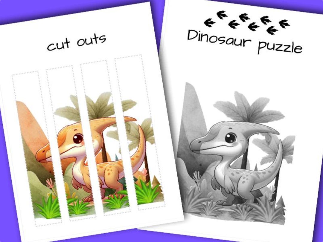 Printable Dinosaur Activity Sheet Dinosaur Puzzle Educational Game Home ...