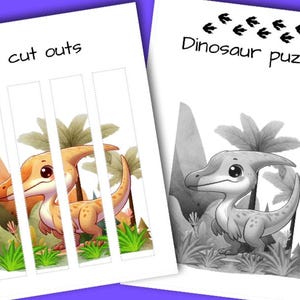 Printable Dinosaur Activity Sheet Dinosaur Puzzle Educational Game Home ...