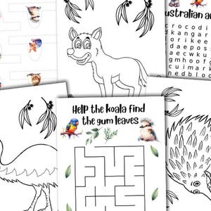 Printable Australian Animals Bundle - 13 Activities - Colouring In ...