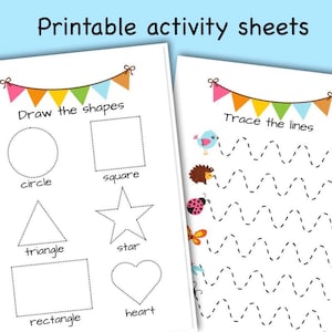 Printable Woodland Animal Activity Sheets - Shapes, Educational Game ...