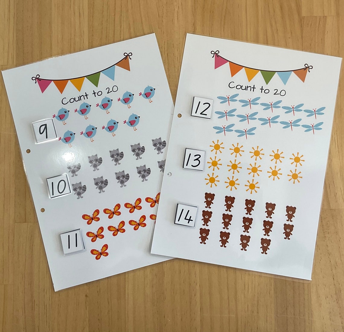 Printable Woodland Animal Activity Sheets Count to 20, Educational Game ...