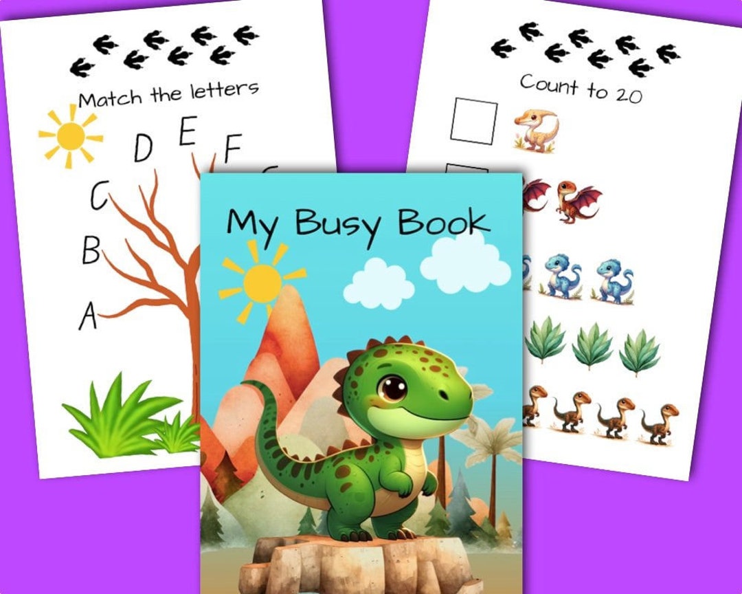 61 Pages - Busy Book Dinosaurs -printable Educational Activity Home ...