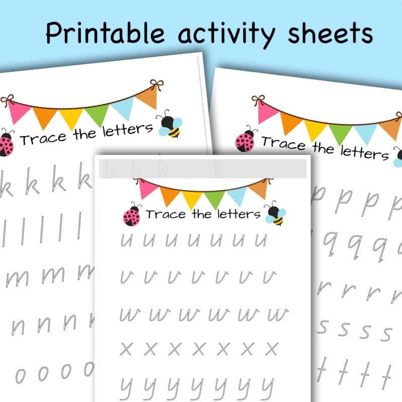 Printable Woodland Animal Activity Sheets - Alphabet, Educational Game ...