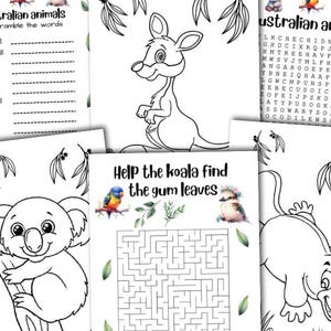 Printable Australian Animals Bundle - 13 Activities - Colouring In ...