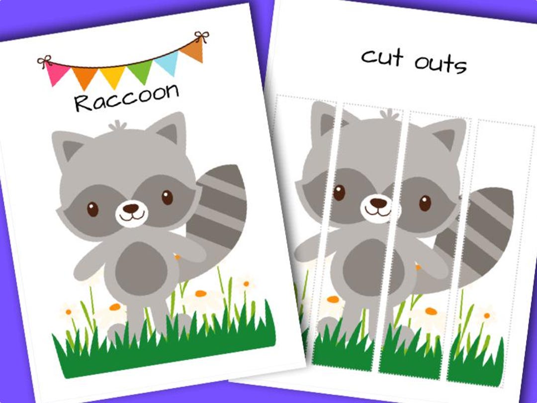 Printable Woodland Activity Sheet Raccoon Puzzle Educational Game Home ...