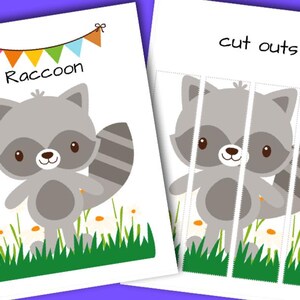 Printable Woodland Activity Sheet Raccoon Puzzle Educational Game Home ...