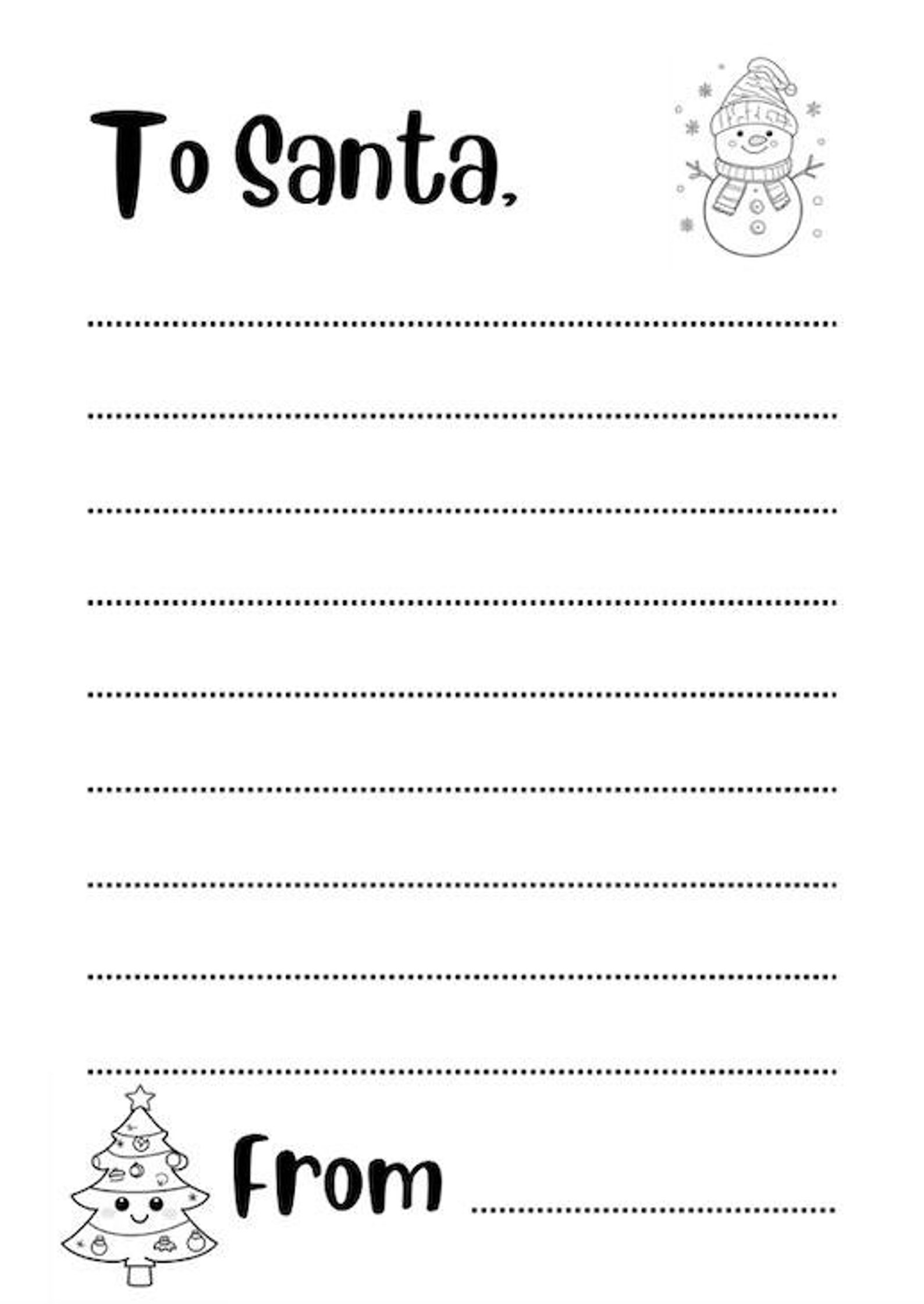 Printable Christmas Letter to Santa Activity Sheets Educational Home ...
