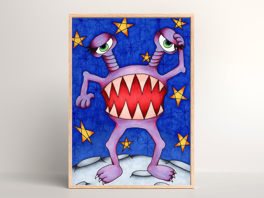 Printable Kids Wall Art - Alien, Monster, Artwork, Poster, Print ...