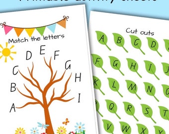 Printable Woodland Animal Activity Sheets Alphabet, Educational Game ...