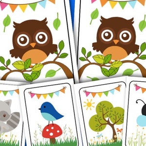 Printable Woodland Animal Matching Game - Puzzle Educational Home ...