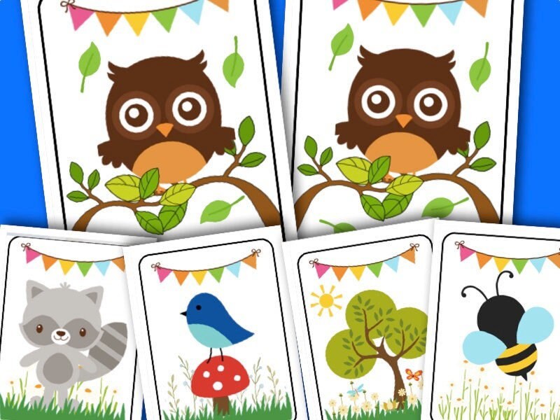 Printable Woodland Animal Matching Game - Puzzle Educational Home ...