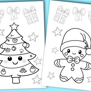 8 Printable Colouring in Pages - Christmas - Santa, Angel, Snowman ...