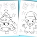 8 Printable Colouring in Pages Christmas Santa, Angel, Snowman, Tree ...