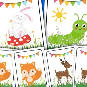 Printable Woodland Animal Matching Game Puzzle Educational Home School ...